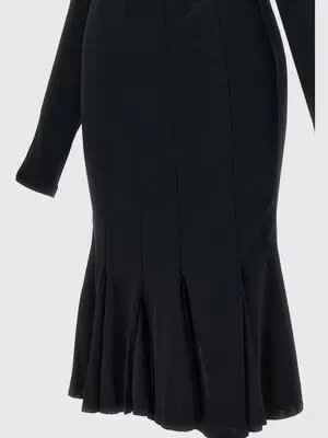 Jacquemus La Robe Losange Long-sleeved Mini Dress In Jersey - Black