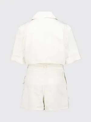 Balmain Cotton Chemisier Playsuit With Belt