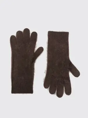 Soft Goat Classic Cashmere Gloves With Ribbed Cuffs