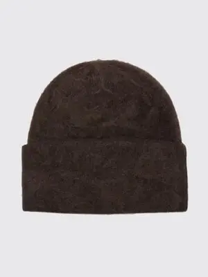 Soft Goat Casual Cashmere Beanie Hat With A Cuffed Brim - Brown