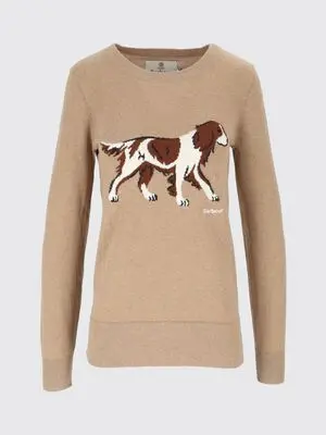 Barbour Cotton And Cashmere Crewneck Jumper With Graphic Print