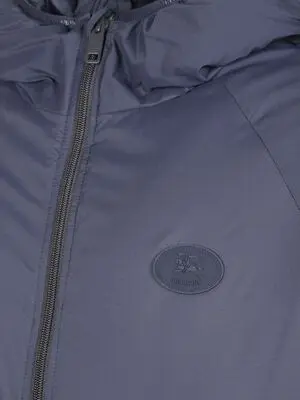 Burberry Hooded Nylon Windbreaker Jacket With Ekd Logo