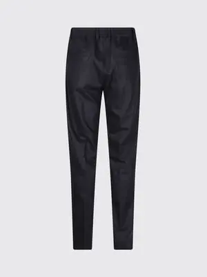 Eleventy Straight Fit Wool And Cashmere Trousers With Elasticated Waist - Blue