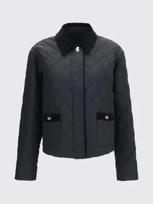 FERRAGAMO Quilted Cotton-nylon Jacket With Velvet Collar - Black