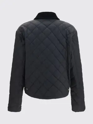 FERRAGAMO Quilted Cotton-nylon Jacket With Velvet Collar - Black