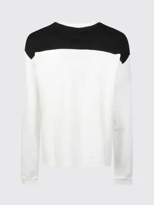 Rhude Long-sleeved Cotton T-shirt With Contrast Logo Print - White