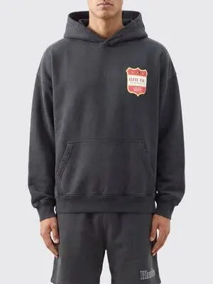 Rhude Cotton Hoodie With Contrast Back Logo - Black