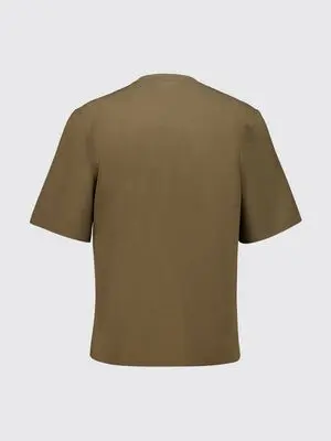 Stella McCartney Viscose Blend Crewneck T-shirt With Asymmetrical Hem - Brown