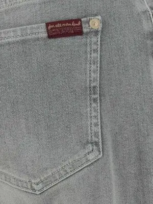 7 For All Mankind Lotta High-waisted Wide Leg Cotton Denim Jeans - Grey