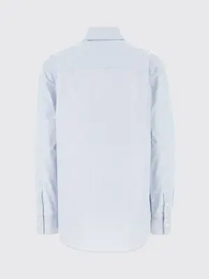 THE ROW Striped Cotton Shirt With French Collar And Patch Pocket - White
