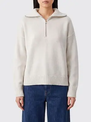 Max Mara Alpaca Blend Jumper With Stand Collar And Half-zip