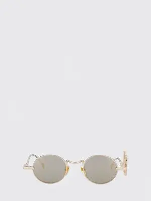 Chloé Round Sunglasses In -tone Metal With Smoke Lenses And Lettering Logo - Gold