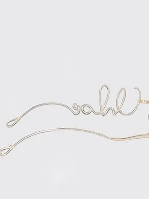 Chloé Round Sunglasses In -tone Metal With Smoke Lenses And Lettering Logo - Gold