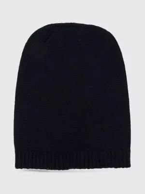 Fabiana Filippi Wool, Silk And Cashmere Blend Beanie With Ribbed Edges - Navy