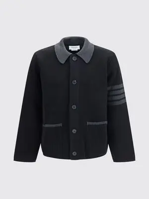 Thom Browne 4-bar Stripe Classic Collar Wool Cardigan