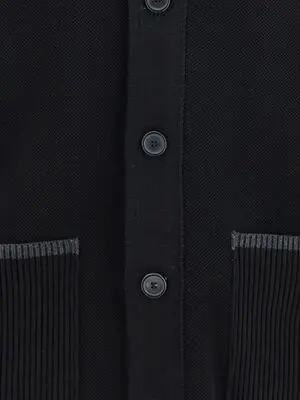 Thom Browne 4-bar Stripe Classic Collar Wool Cardigan