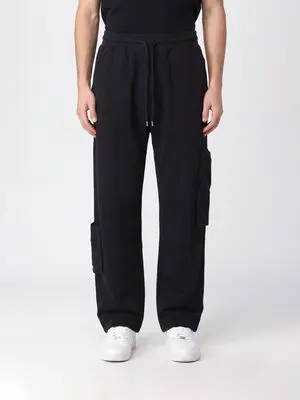 VIVIENNE WESTWOOD Cotton Cargo Jogging Trousers With Embroidered Orb Logo - Black