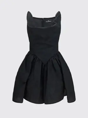 VIVIENNE WESTWOOD Square-neck Cotton Bustier Mini Dress With Thin Straps