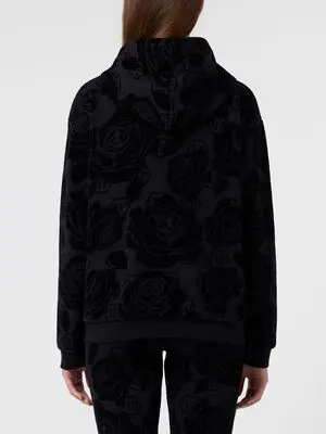 Philipp Plein Hooded Zip-up Sweatshirt With Floral And Monogram Print
