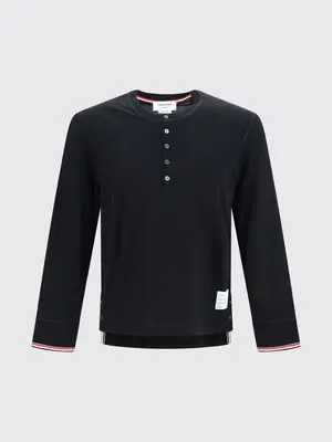 Thom Browne Merino Wool Crewneck Jumper With Side Button Placket