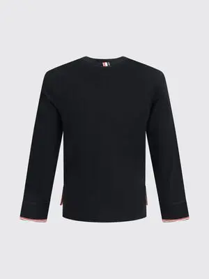 Thom Browne Merino Wool Crewneck Jumper With Side Button Placket