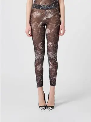 Philipp Plein High-waisted Skinny Leggings In Jersey With A Graphic Print