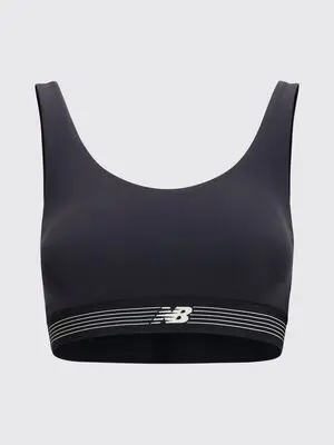 NEW BALANCE Cropped Sports Bra Top In Stretch Technical Fabric With Logo