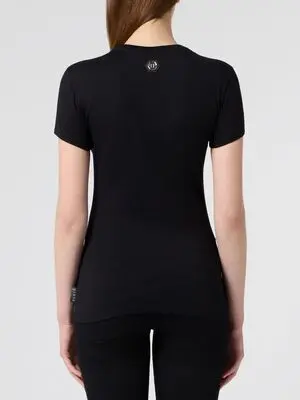 Philipp Plein Slim Fit T-shirt With Teddy Bear Print And Crystal Logo
