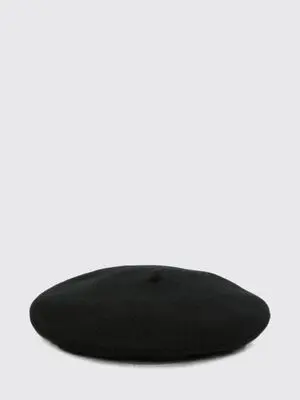 Emporio Armani Wool Beret With Embroidery And Studs - Black 1
