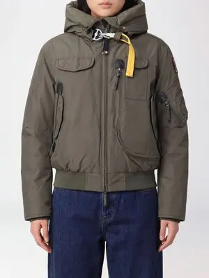 PARAJUMPERS Gobi Recycled Nylon Bomber Jacket With Hood And Hook - Olive