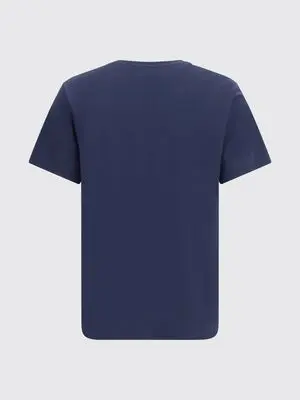 PARAJUMPERS Crewneck Cotton T-shirt With Zipped Patch Pocket - Navy