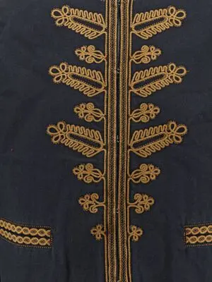 Isabel Marant Étoile Emalia Denim Jacket With A High Neck And Ethnic Embroidery