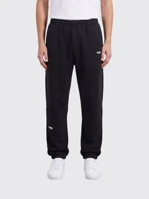 REPRESENT Contrast Embroidered Logo Cotton Jogging Trousers - Black