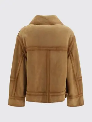 Ermanno Scervino Short Suede Jacket With Classic Collar - Camel
