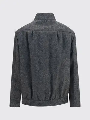 BLAZÉ MILANO Chevron Wool High Neck Bomber Jacket