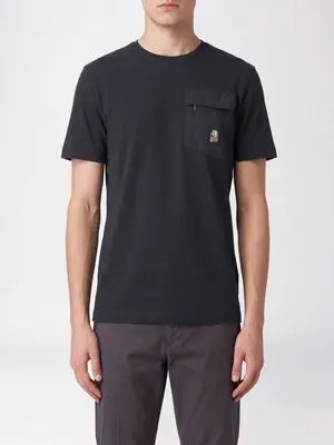 PARAJUMPERS Crewneck Cotton T-shirt With Zipped Patch Pocket - Black