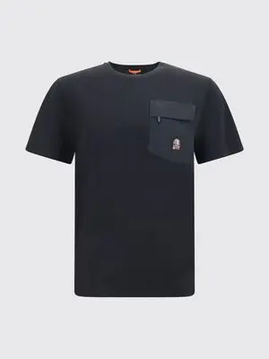 PARAJUMPERS Crewneck Cotton T-shirt With Zipped Patch Pocket - Black