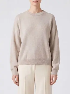 Loulou De Saison Dropped Shoulder Wool And Yak Blend Crewneck Jumper - Grey