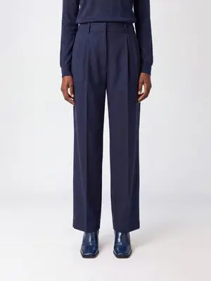 BLAZÉ MILANO High-waisted Wide Leg Wool Trousers With Pleats