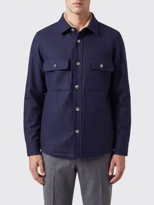 Jacob Cohen Wool Shirt Jacket With Patch Pockets And Buttons
