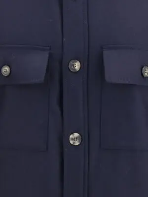 Jacob Cohen Wool Shirt Jacket With Patch Pockets And Buttons