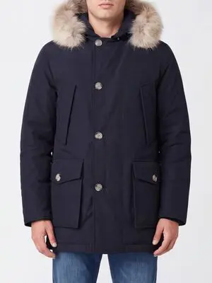 Woolrich Arctic Technical Fabric Parka With Shearling Hood - Blue