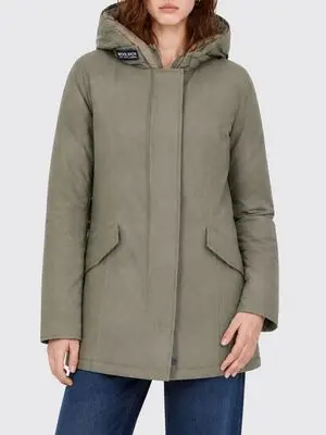 Woolrich Arctic Cotton And Nylon Parka With Padded Hood - Green