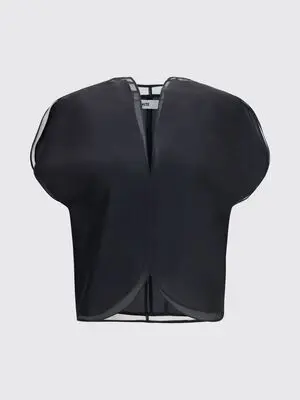 Khaite Pure Silk Blouse With Short Puff Sleeves And V-neck