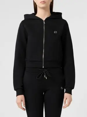 Philipp Plein Relaxed Fit Zip-up Hoodie With Contrast Logo