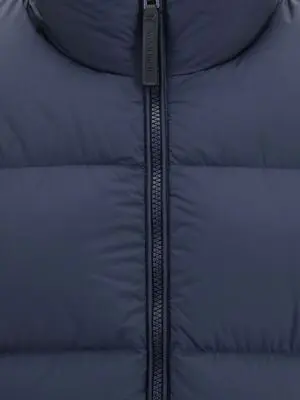 Woolrich Quilted Nylon Down Jacket With High Neck And Zip Closure