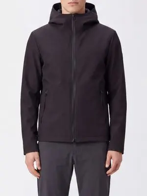 Woolrich Shell Softshell Hooded Jacket With High Neck - Black