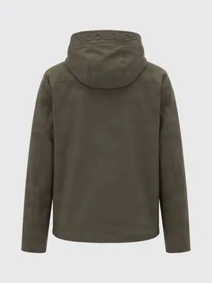 Woolrich Shell Softshell Hooded Jacket With High Neck - Green