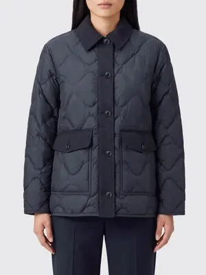 Woolrich Polyester Down Jacket With Classic Collar And Patch Pockets - Grey