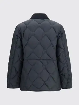 Woolrich Polyester Down Jacket With Classic Collar And Patch Pockets - Grey